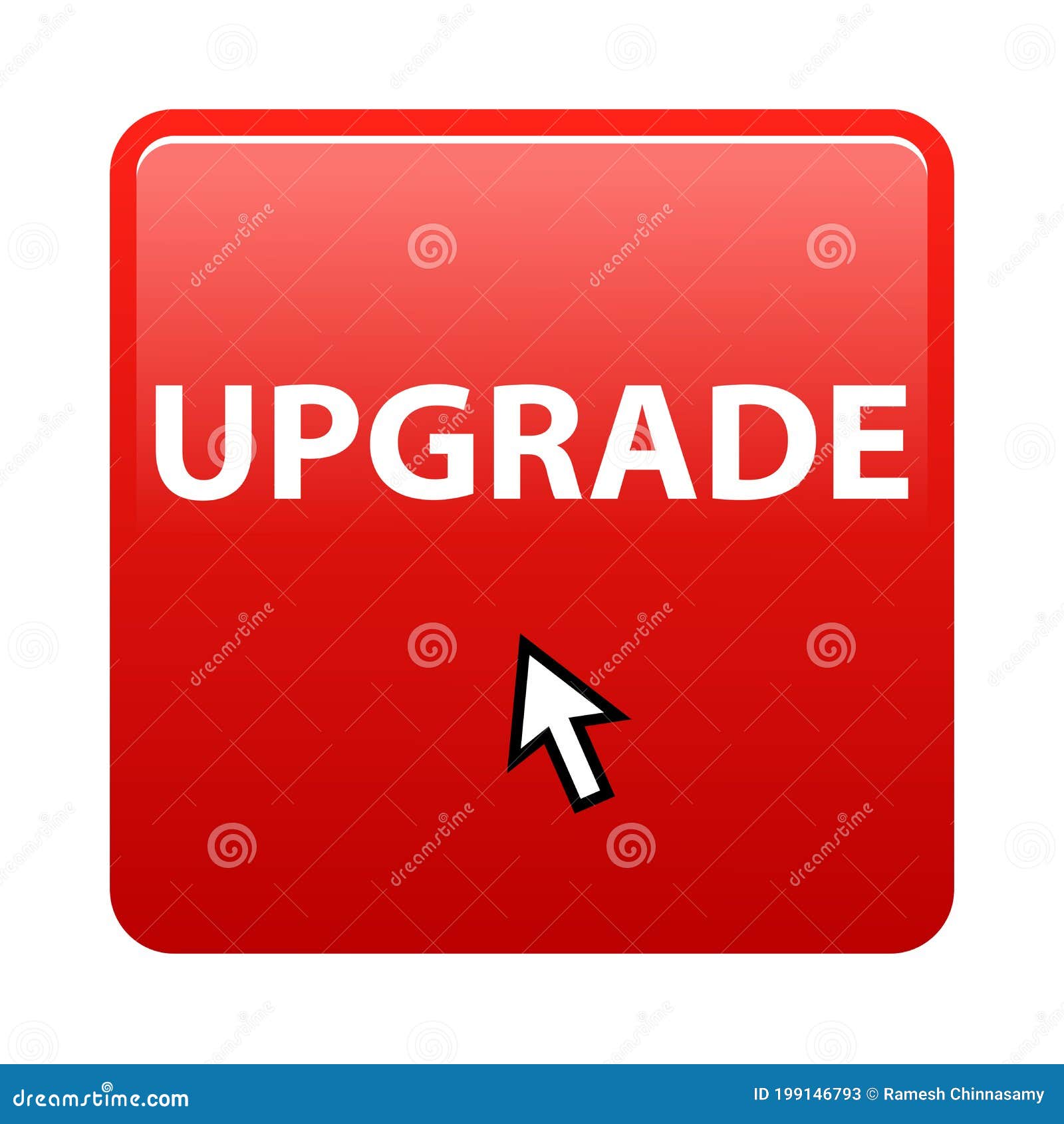 Upgrade button stock vector. Illustration of control - 199146793