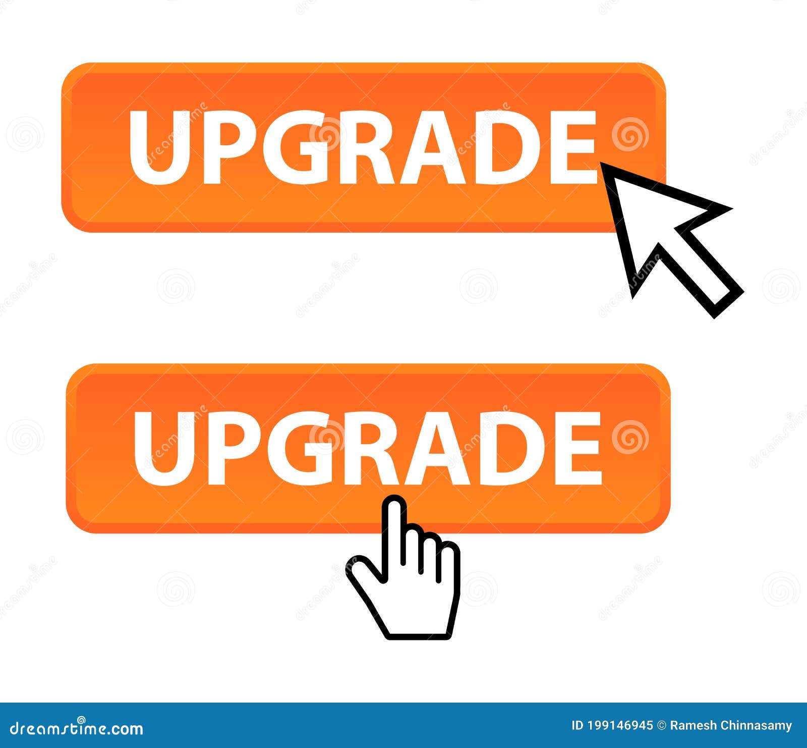 Upgrade button stock vector. Illustration of background - 199146945