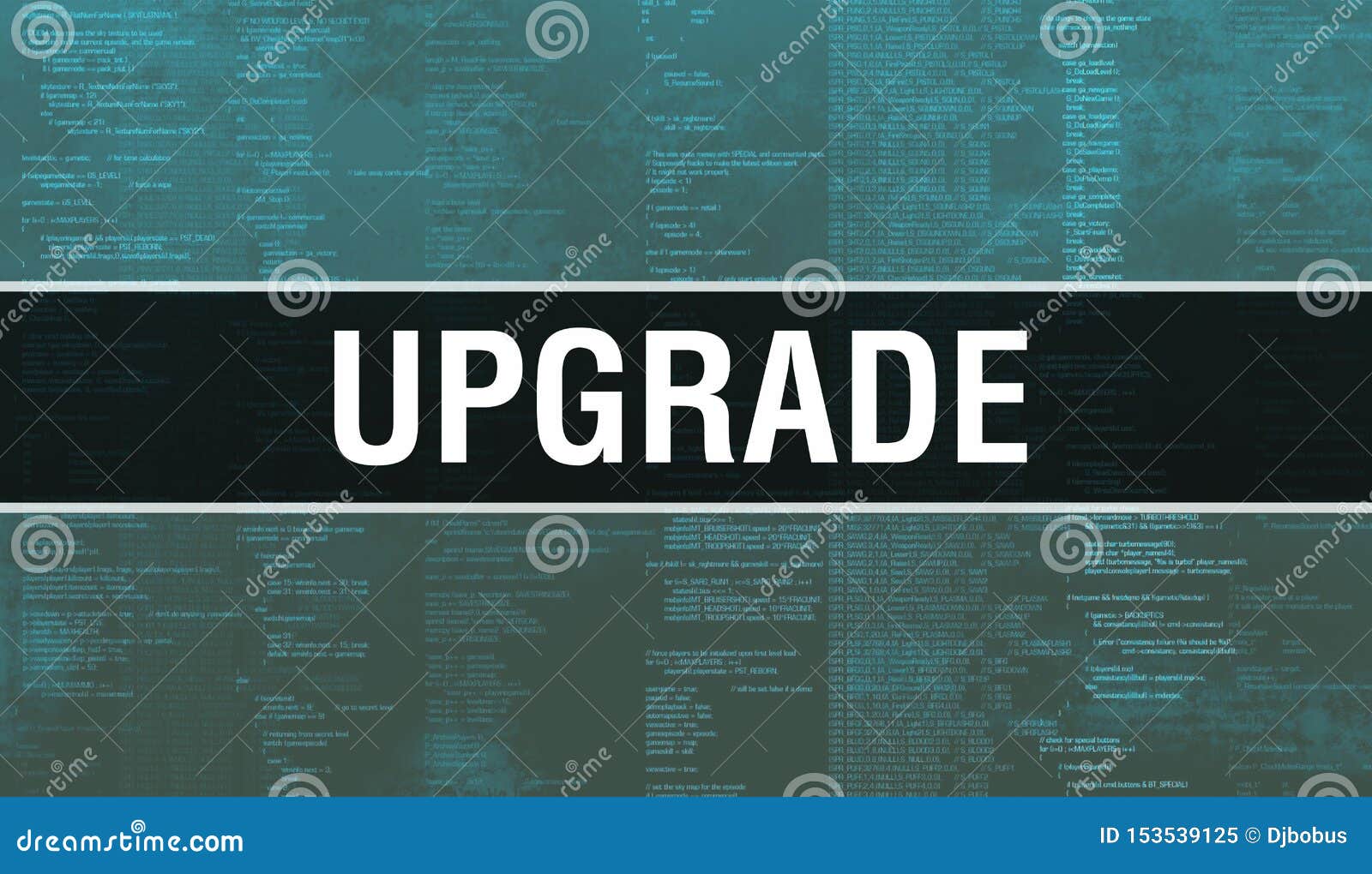 Upgrade With Binary Code Digital Technology Background Abstract Background With Program Code