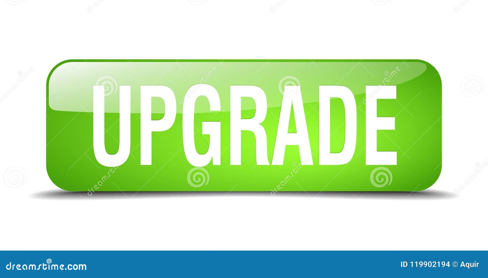 Upgrade button stock vector. Illustration of green, threedimensional ...