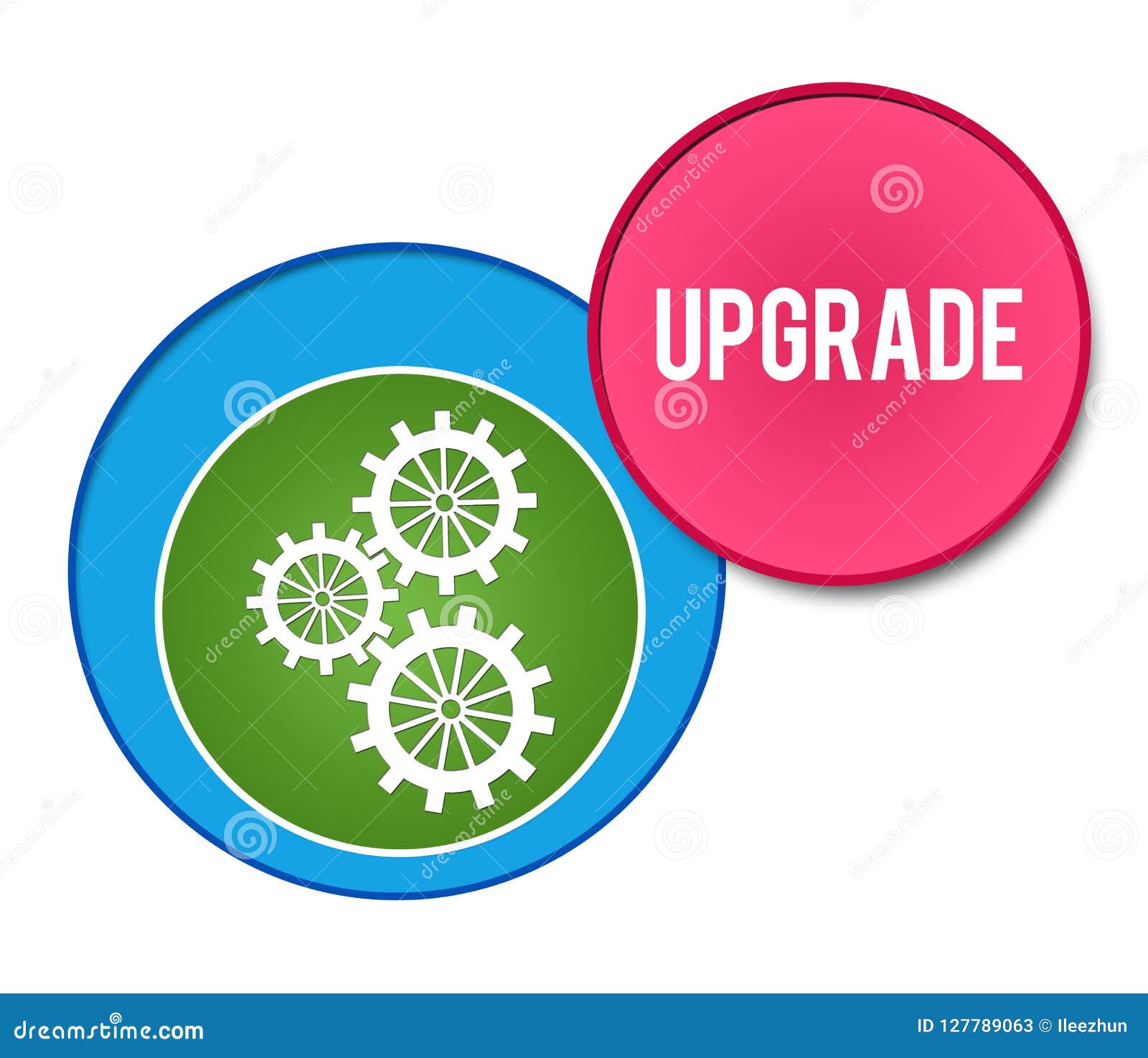 Upgrade Colorful Circles stock illustration. Illustration of package ...