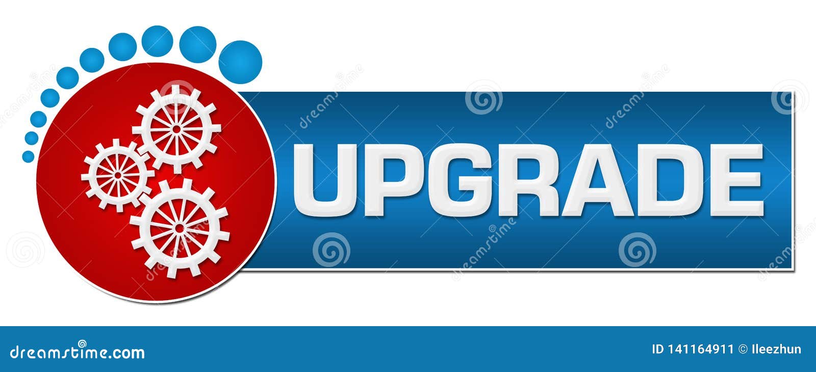 Upgrade Red Blue Circular Dots Stock Illustration - Illustration of ...