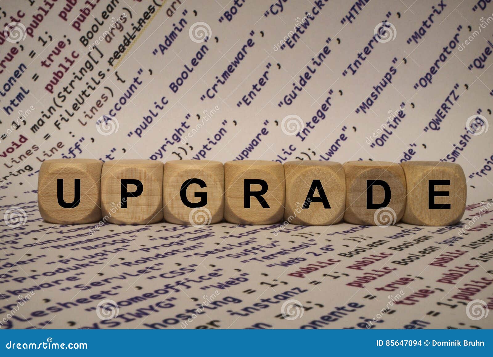 Upgrade - Cube with Letters and Words from the Computer, Software ...