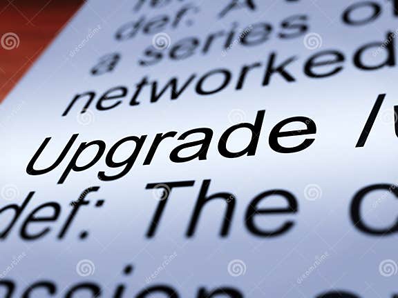 Upgrade Definition Closeup Showing Software Update Stock Illustration ...