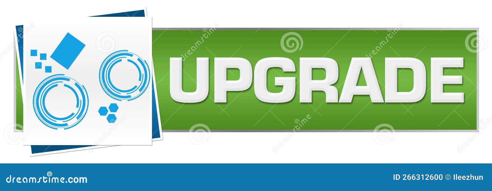 Upgrade Green Blue Technology Block Stock Illustration - Illustration ...