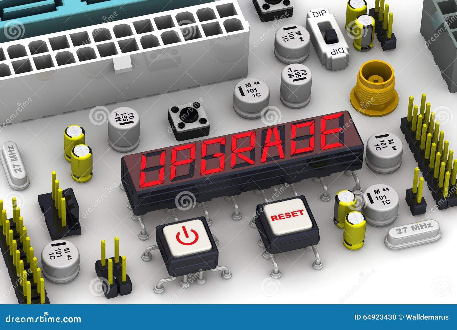 UPGRADE. the Message on the Display Electronic Circuit Board Stock ...