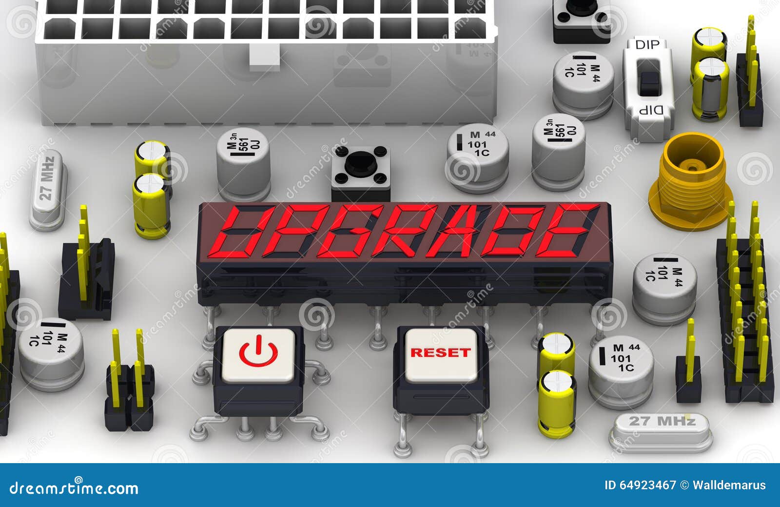 UPGRADE. the Message on the Display Electronic Circuit Board Stock ...