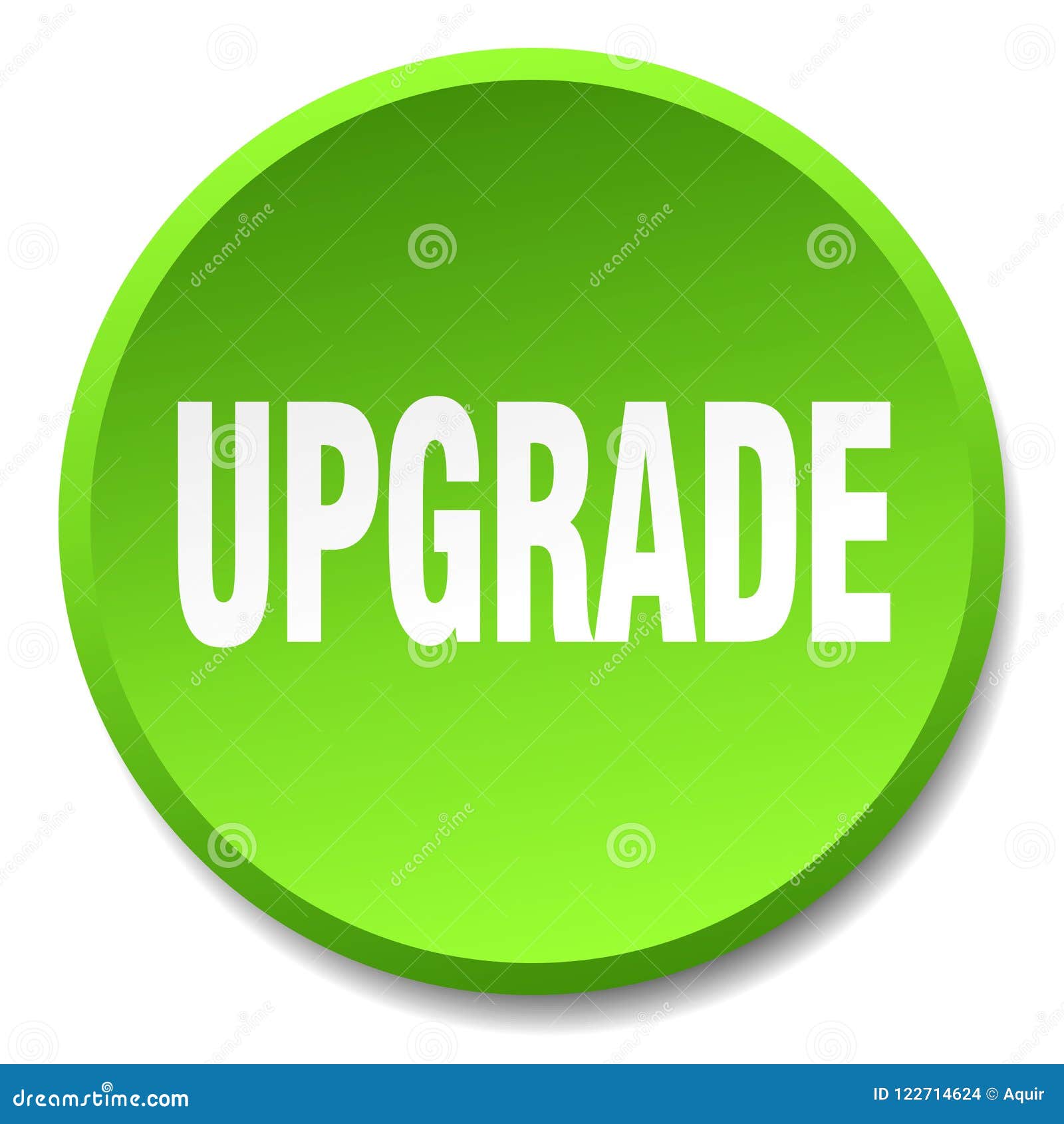 Upgrade button stock vector. Illustration of label, white - 122714624