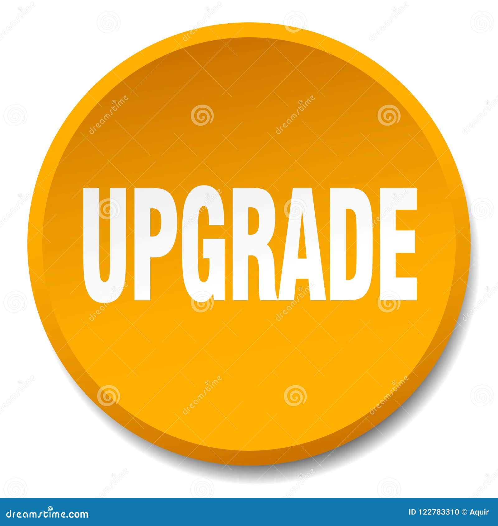 Upgrade button stock vector. Illustration of note, notice - 122783310