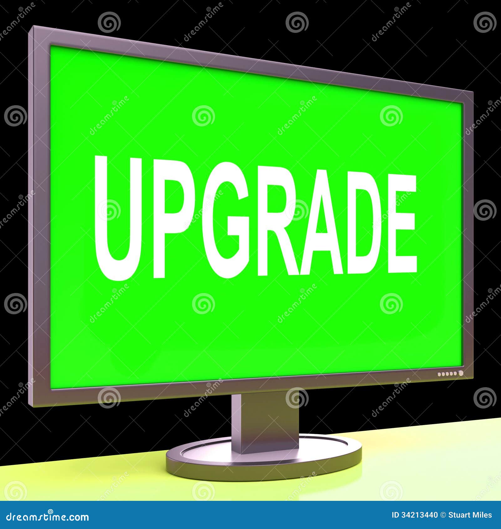 Upgrade Screen Means Improve Upgraded or Update Stock Illustration ...