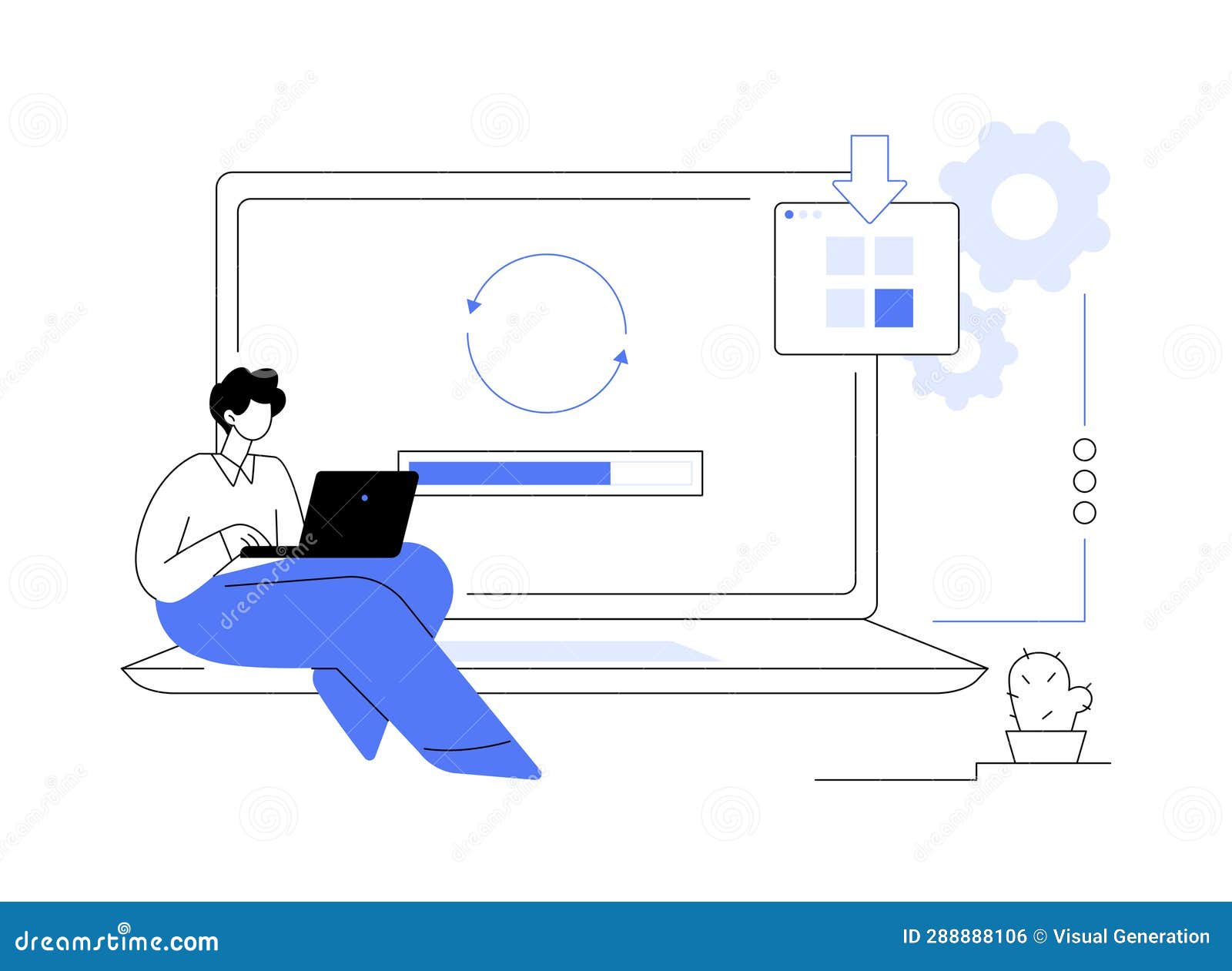 Upgrade Software Abstract Concept Vector Illustration. Stock Vector ...