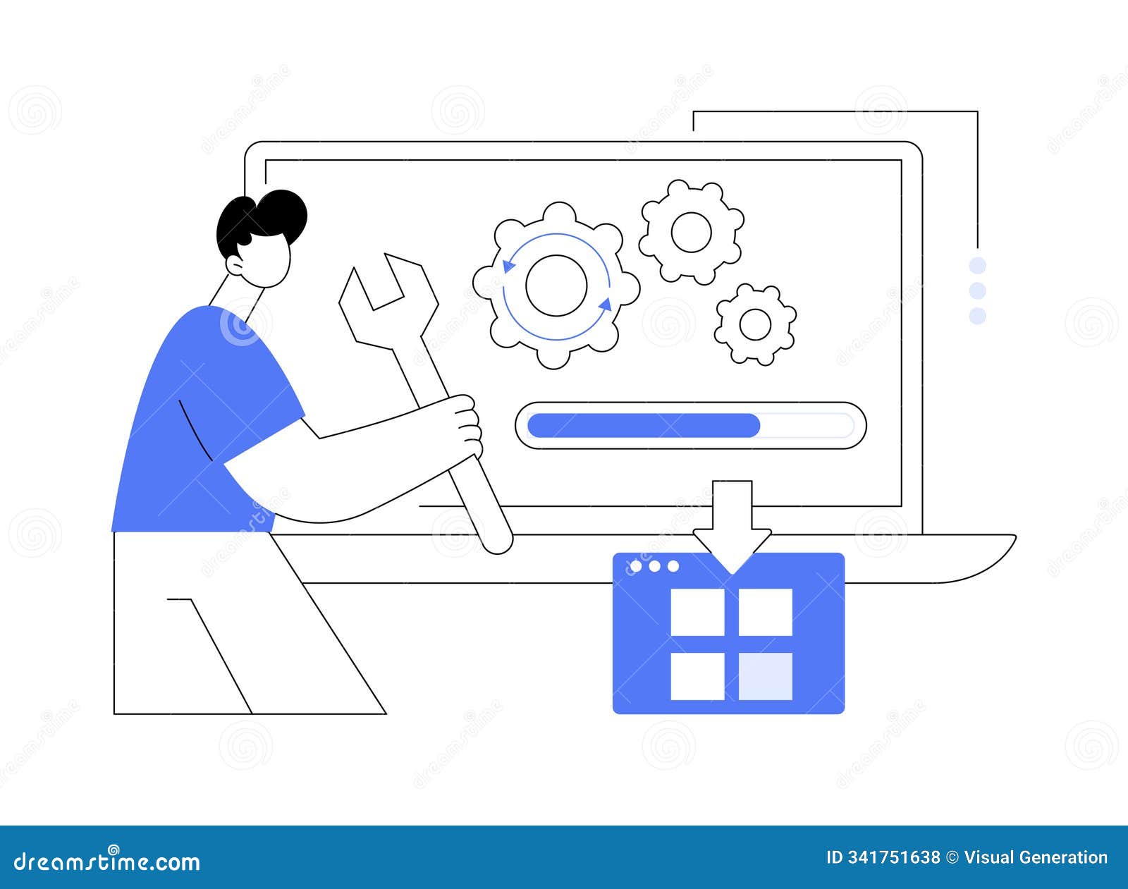 Upgrade Software Isolated Cartoon Vector Illustrations. Stock ...