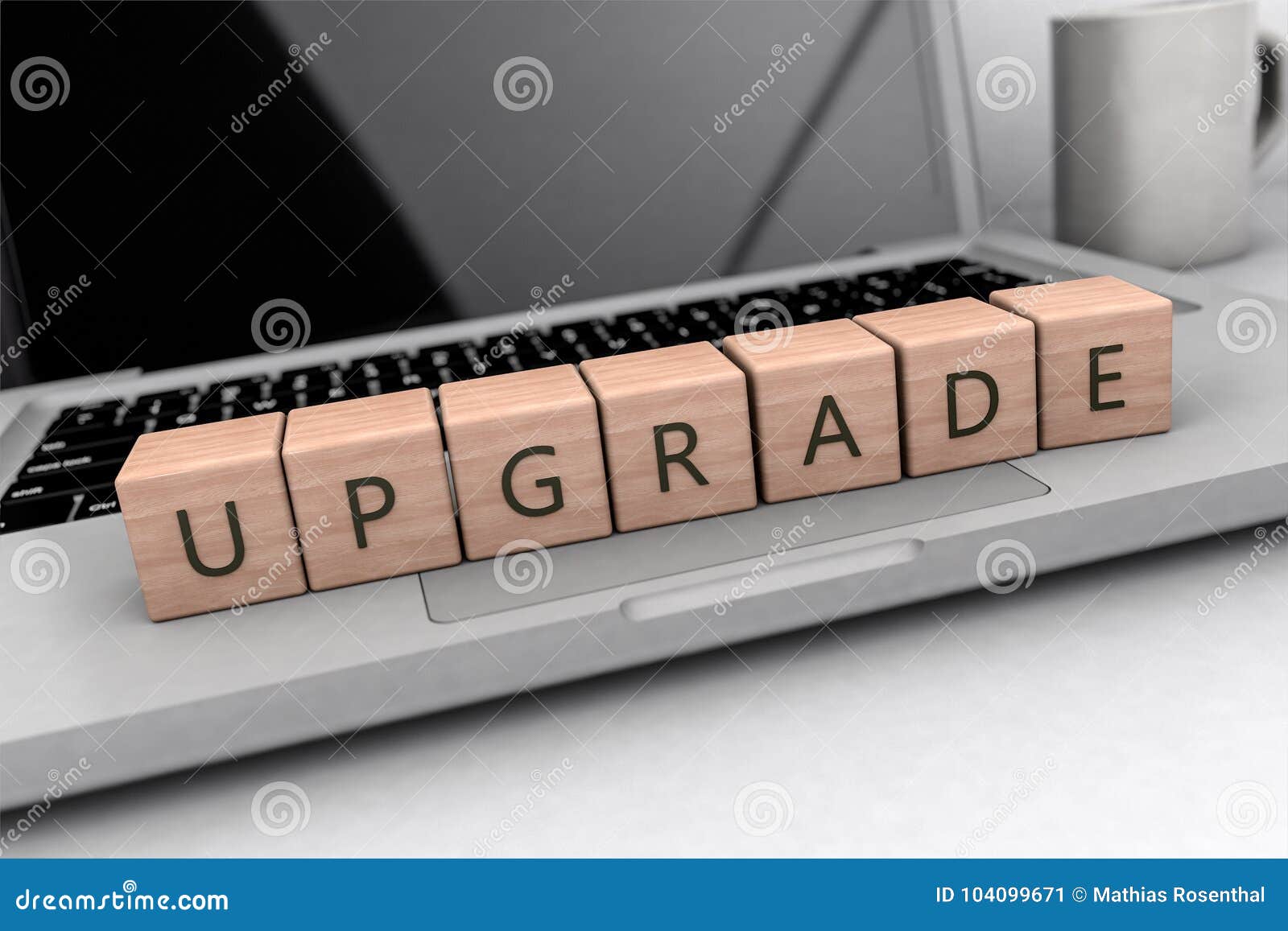 Upgrade text concept stock illustration. Illustration of equipment ...