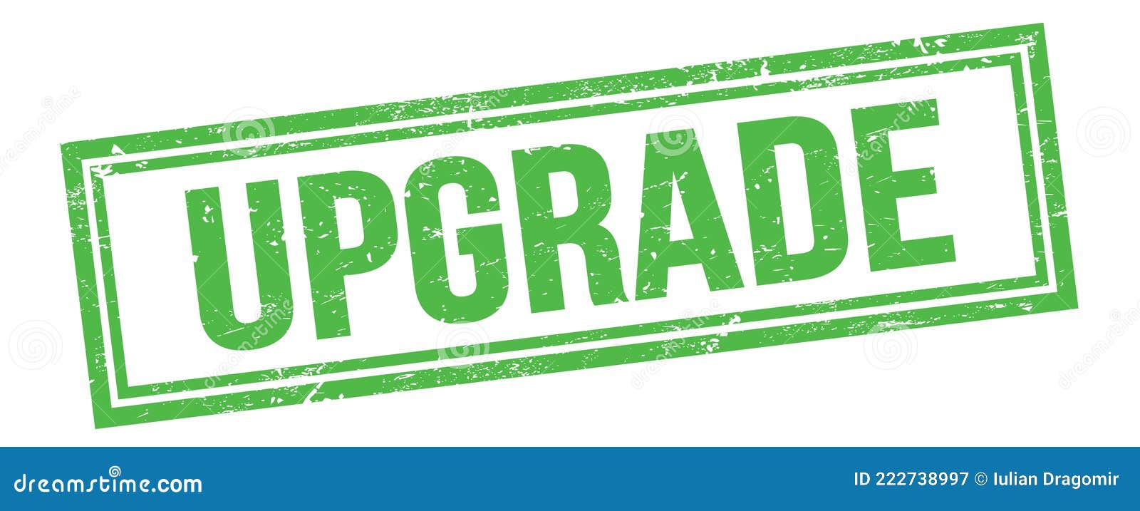 UPGRADE Text on Green Grungy Vintage Stamp Stock Illustration ...