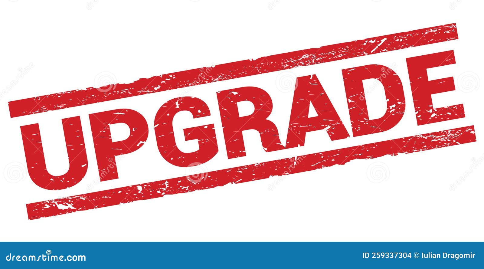UPGRADE Text on Red Rectangle Stamp Sign Stock Illustration ...