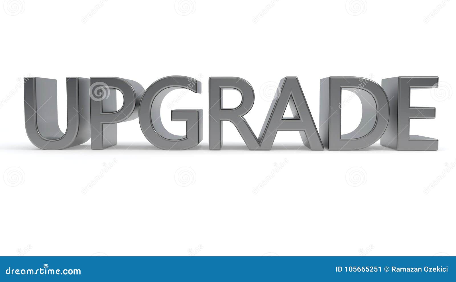 Upgrade Text on a White Background, 3d Rendering Stock Illustration ...