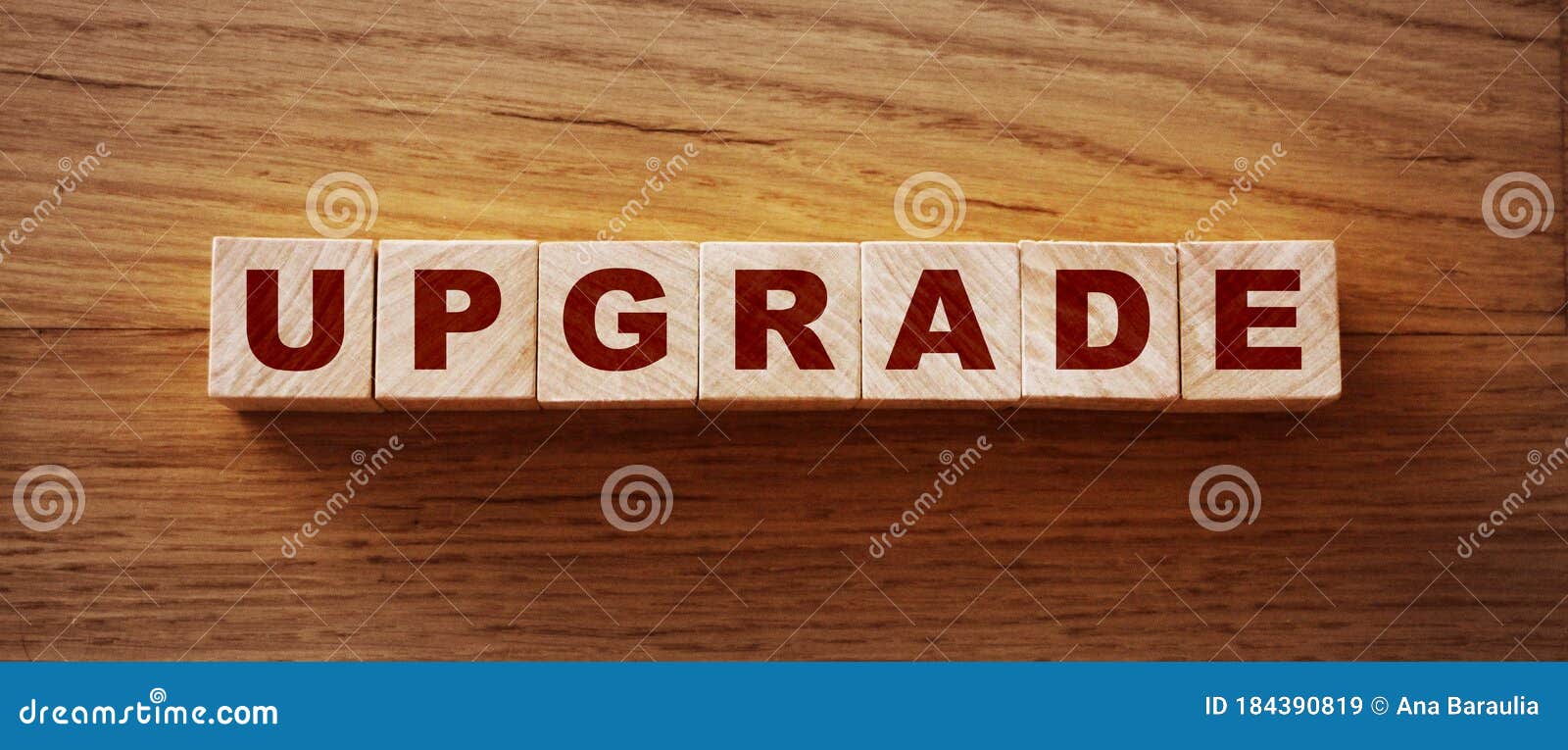 Upgrade Text on Wooden Cubes. Technological Concept Stock Image - Image ...