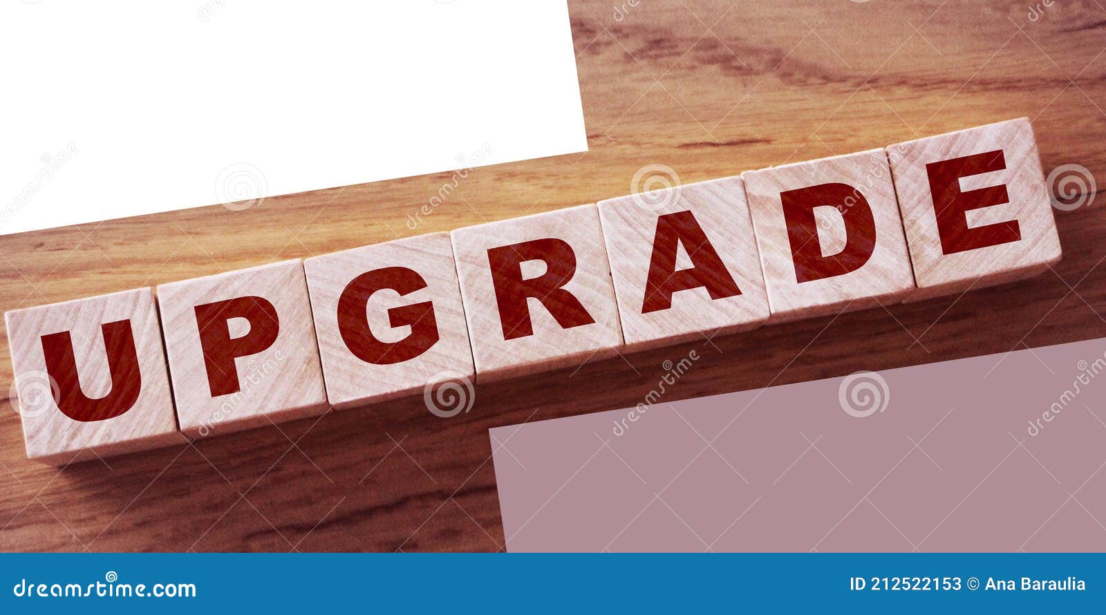 Upgrade Text on Wooden Cubes. Technological Concept Stock Image - Image ...