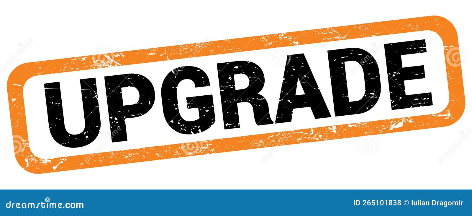 UPGRADE Text Written on Orange-black Rectangle Stamp Stock Illustration ...