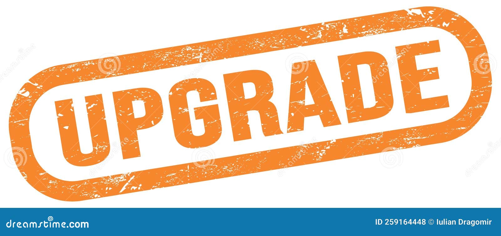 UPGRADE, Text Written on Orange Stamp Sign Stock Illustration ...