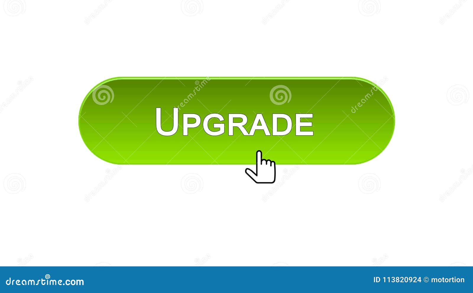 Upgrade Web Interface Button Clicked with Mouse Cursor, Green Color, Update Stock Illustration ...