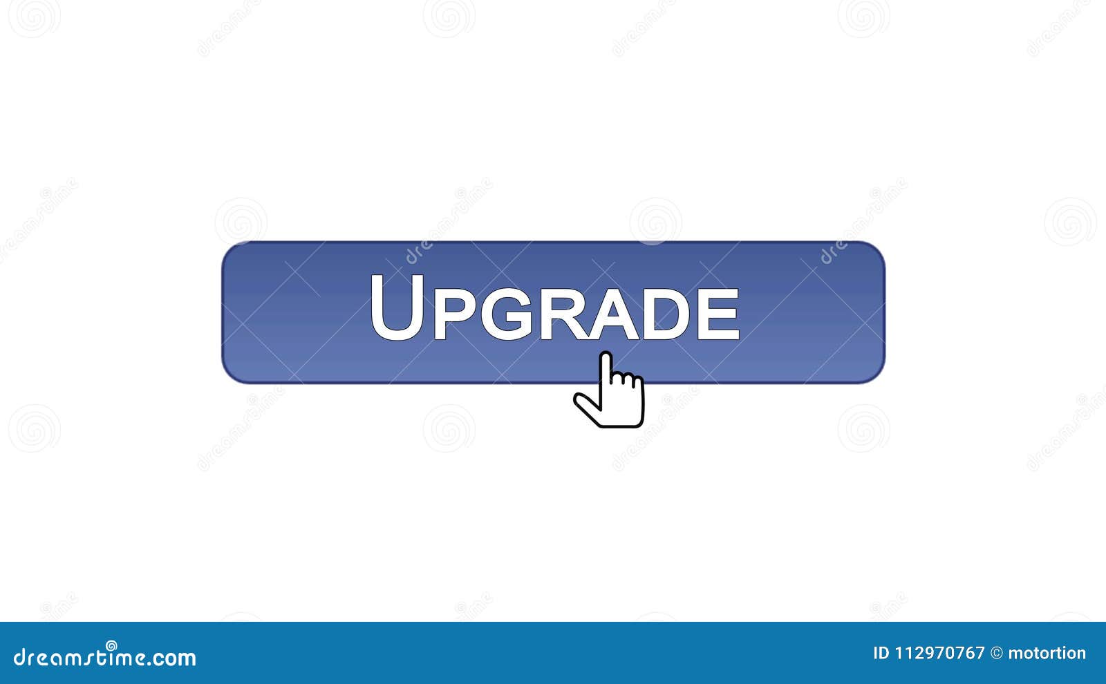 Upgrade Web Interface Button Clicked with Mouse Cursor, Violet Color, Update Stock Illustration ...
