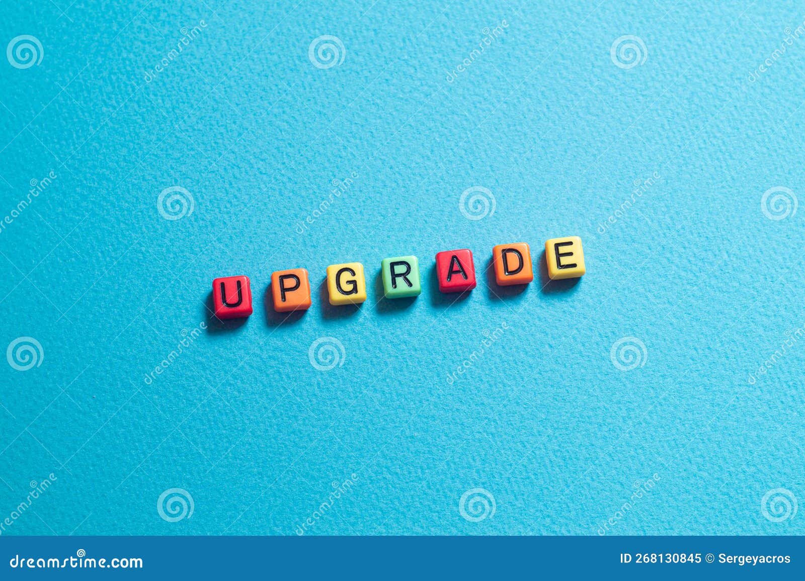 Upgrade - Word Concept on Cubes, Text Stock Image - Image of design ...