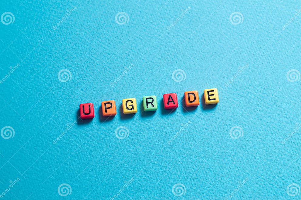 Upgrade - Word Concept on Cubes, Text Stock Image - Image of design ...