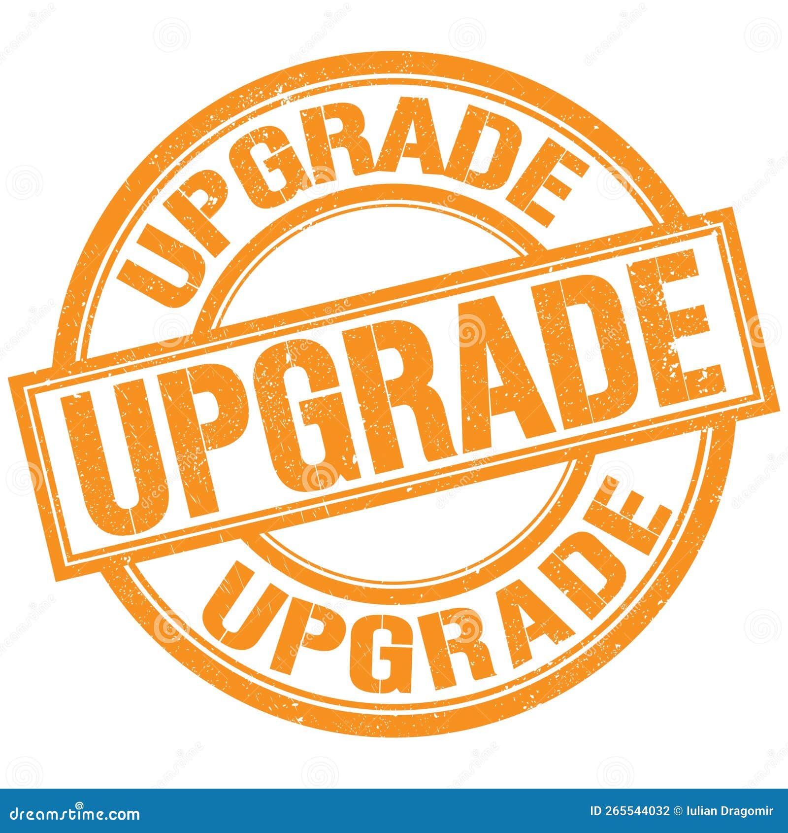 UPGRADE Written Word on Orange Stamp Sign Stock Illustration ...