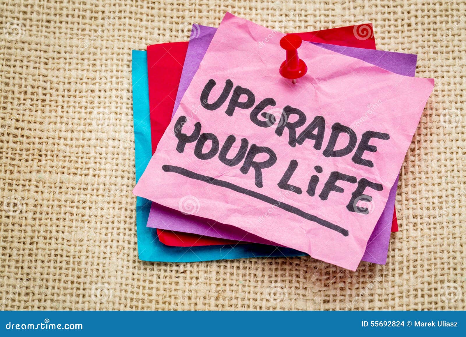 Upgrade Your Life Advice Note Stock Photo - Image of advice, improve ...