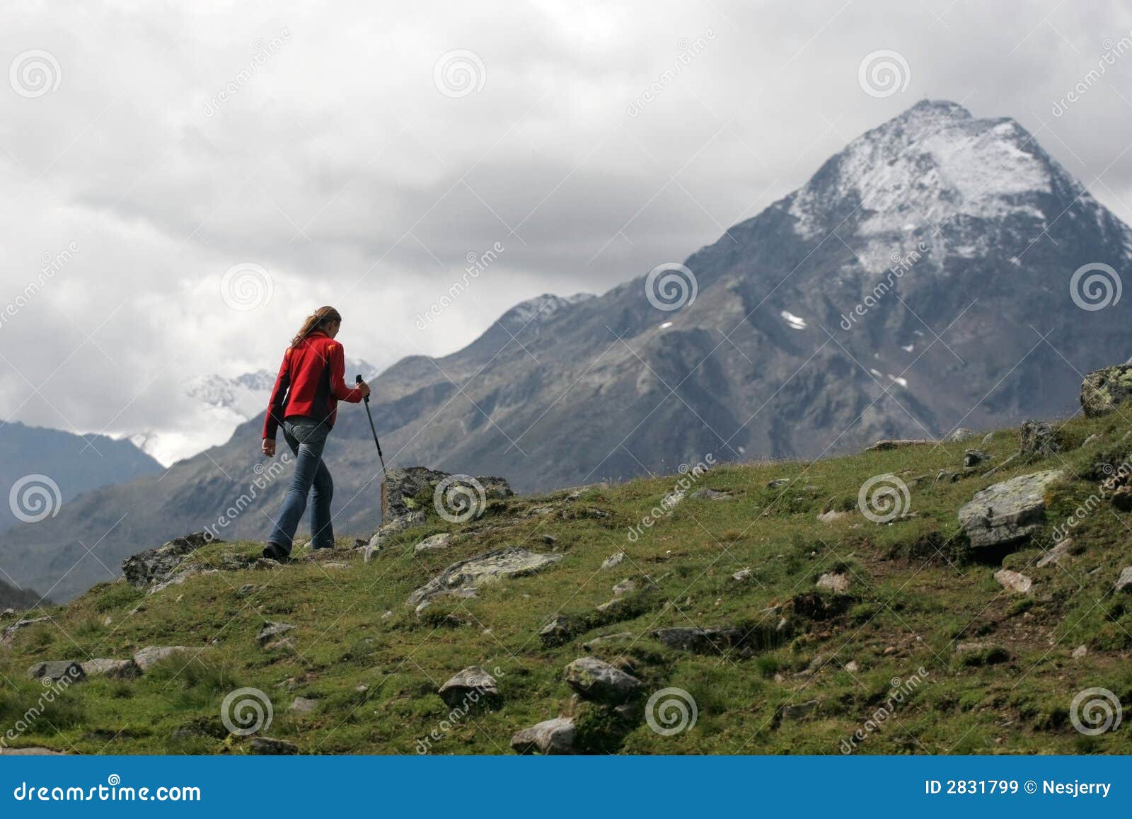 Uphill stock image. Image of alps, crest, high, elevation - 2831799