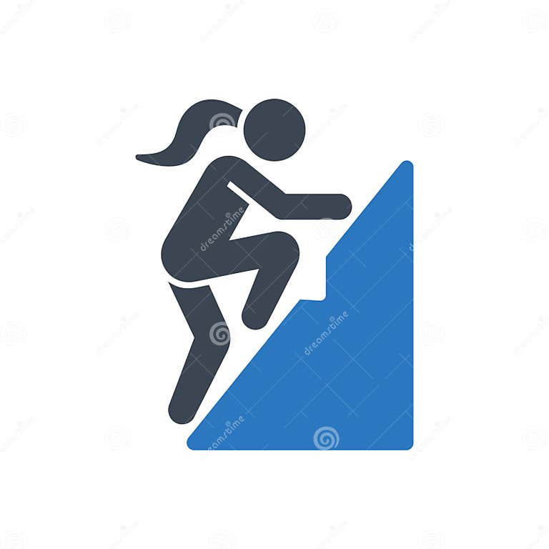 Uphill Climb Icon stock vector. Illustration of challenge - 348843431