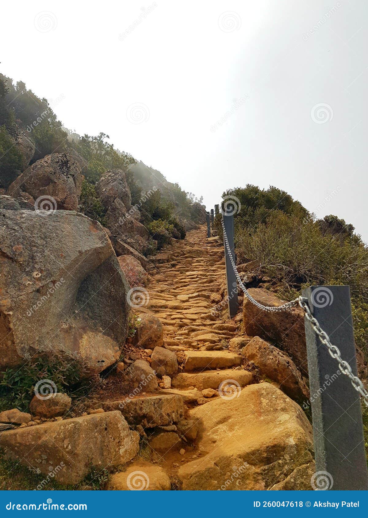Uphill Hiking To the Mountain Top Stock Photo - Image of cliff, wall ...