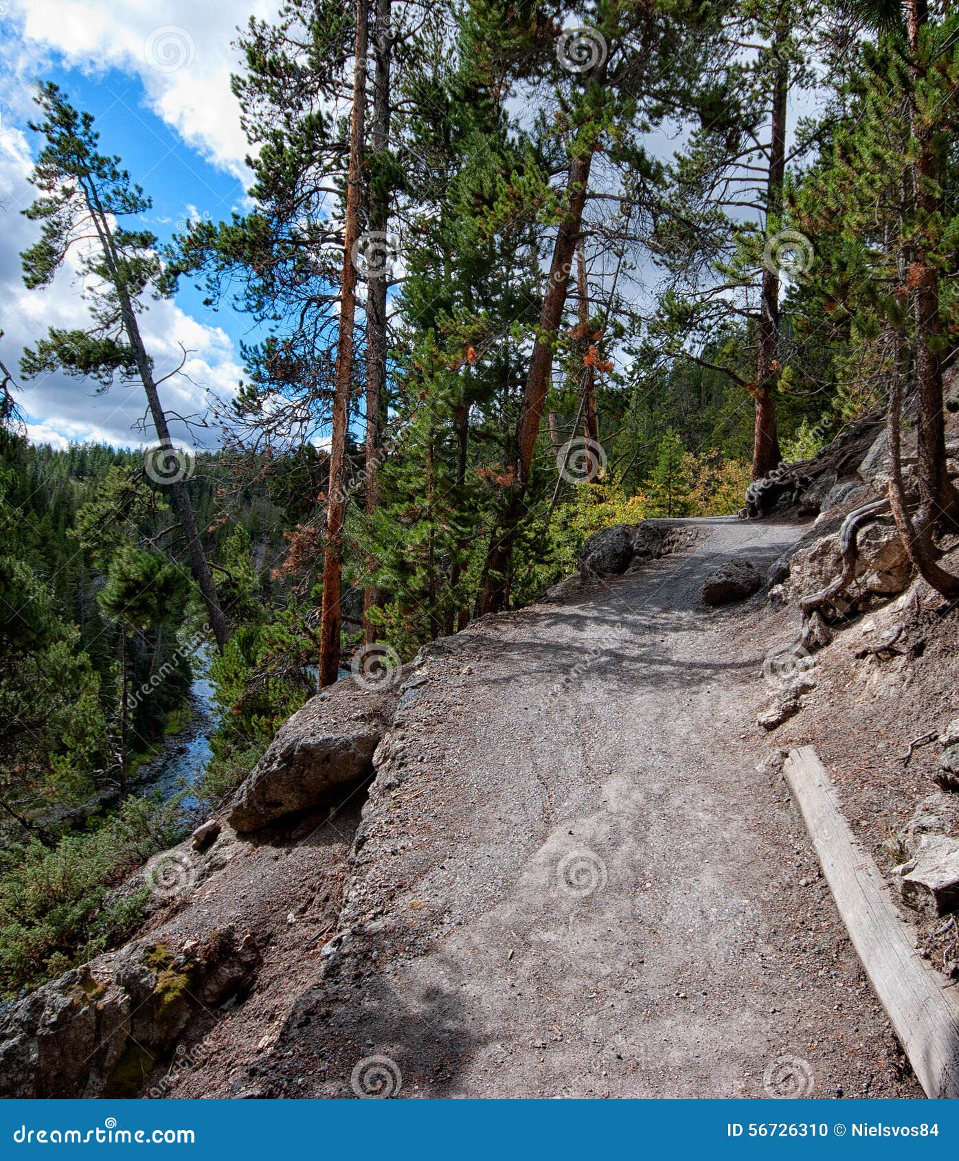 Uphill Path in Yellowstone NP Stock Photo - Image of national, path ...