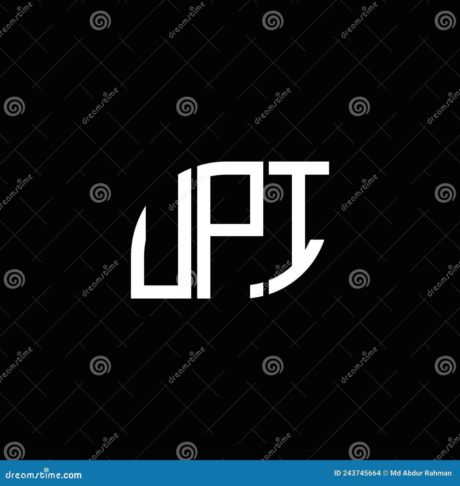 UPI Letter Logo Design On Black Background. UPI Creative Initials ...