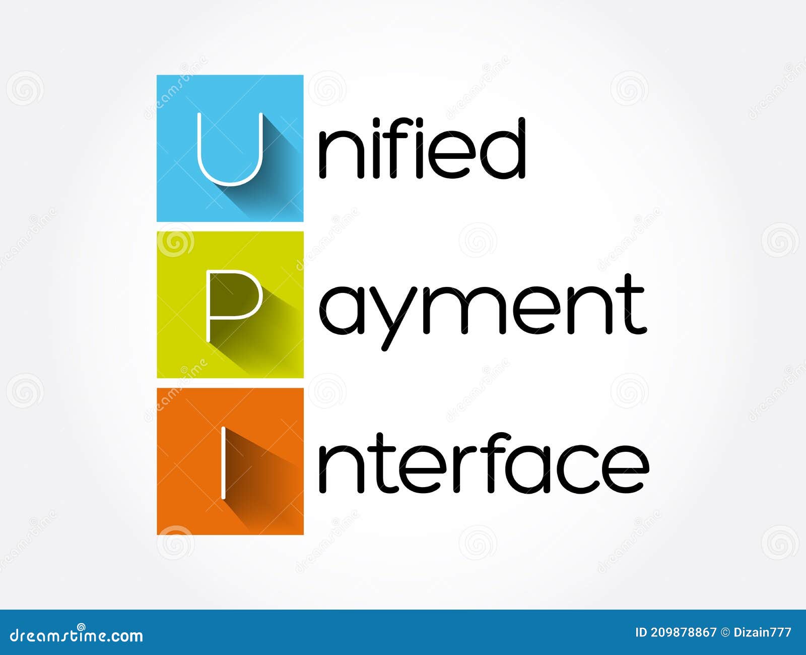 Upi Unified Payment Interface Concept With Big Word Or Text And Team ...