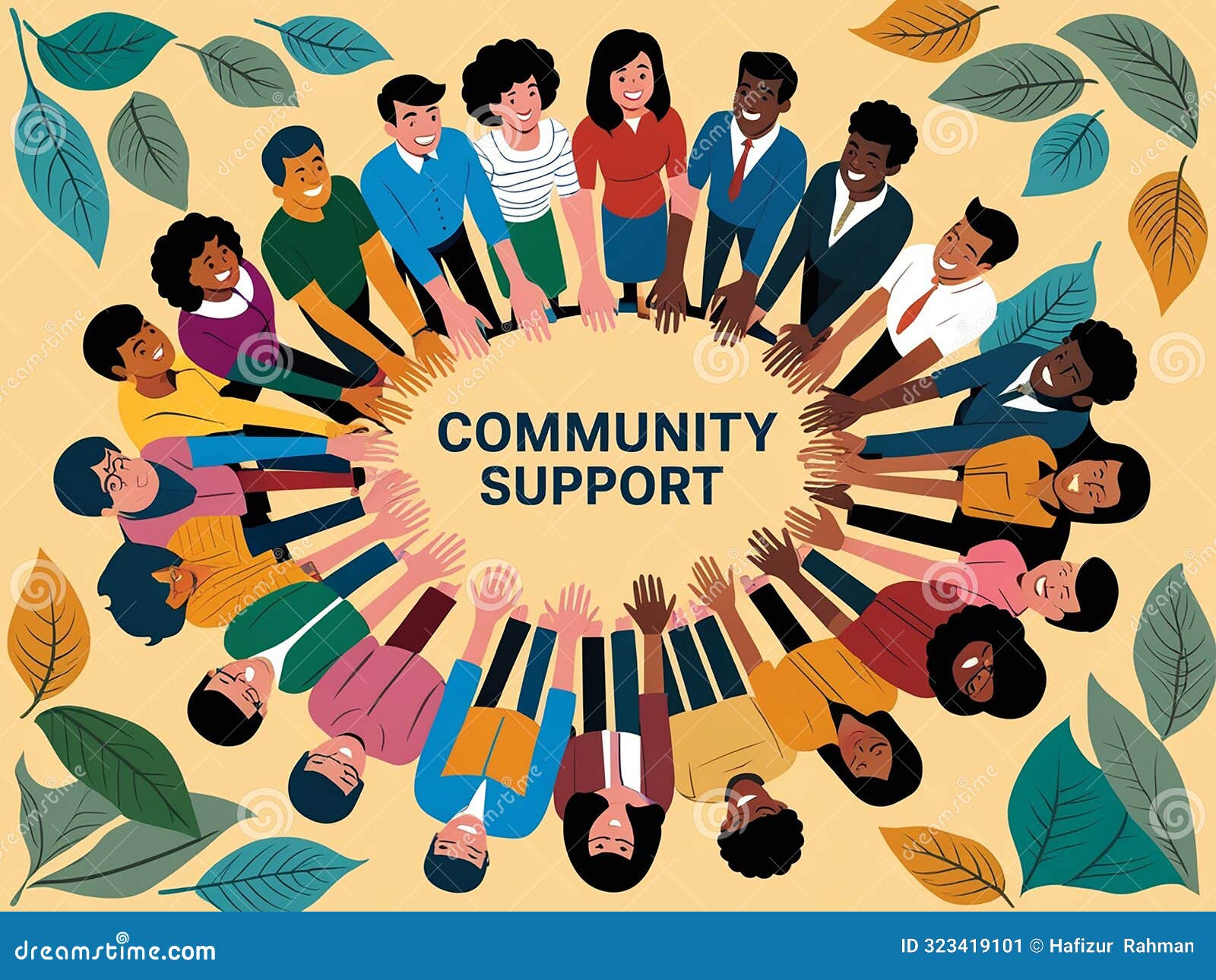 An Uplifting Image that Illustrates Community Support Stock ...