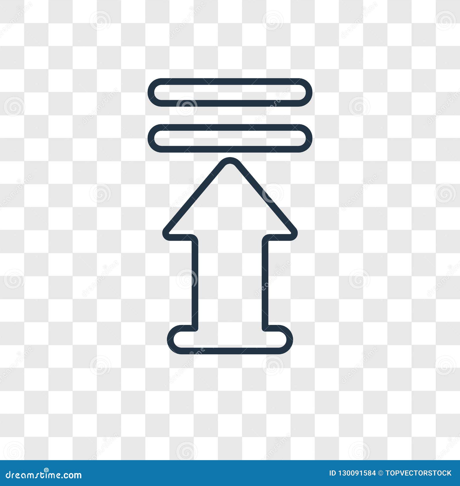 Upload Arrow with Bar Concept Vector Linear Icon Isolated on ...