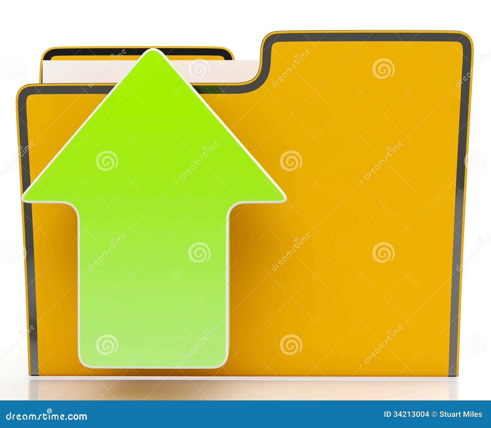 Upload Arrow and File Shows Uploaded Stock Illustration - Illustration ...