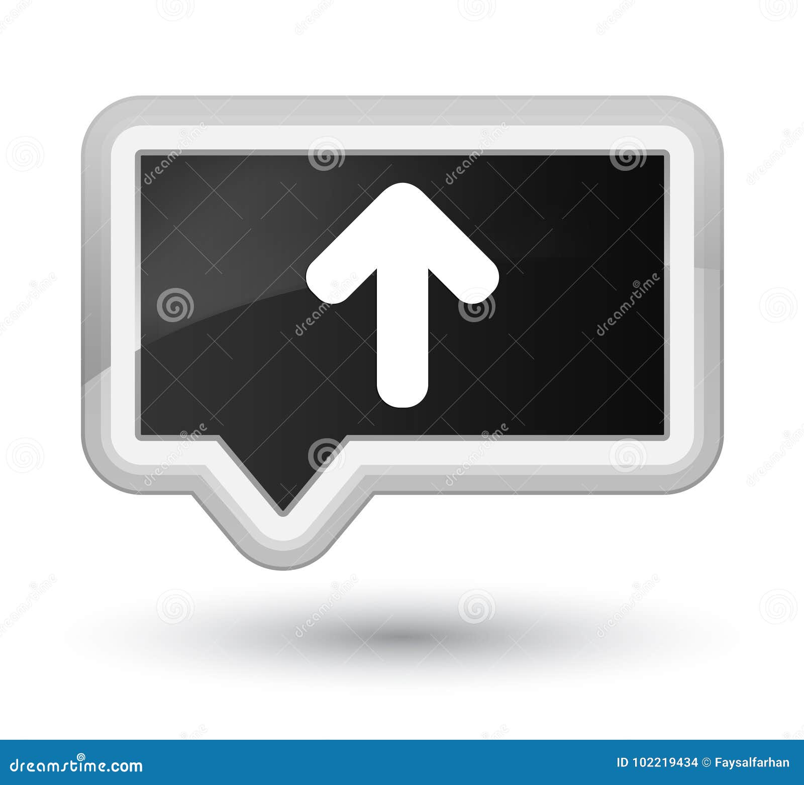 Upload Arrow Icon Prime Black Banner Button Stock Illustration ...