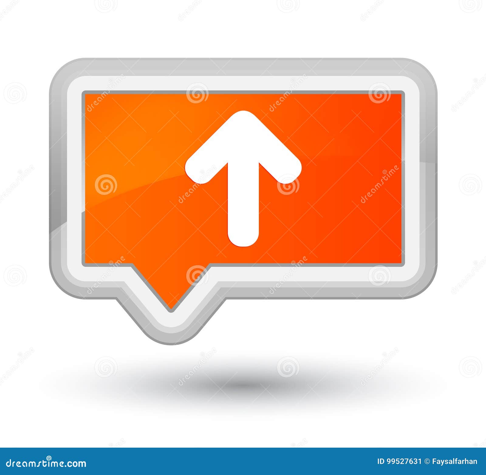 Upload Arrow Icon Prime Orange Banner Button Stock Illustration ...