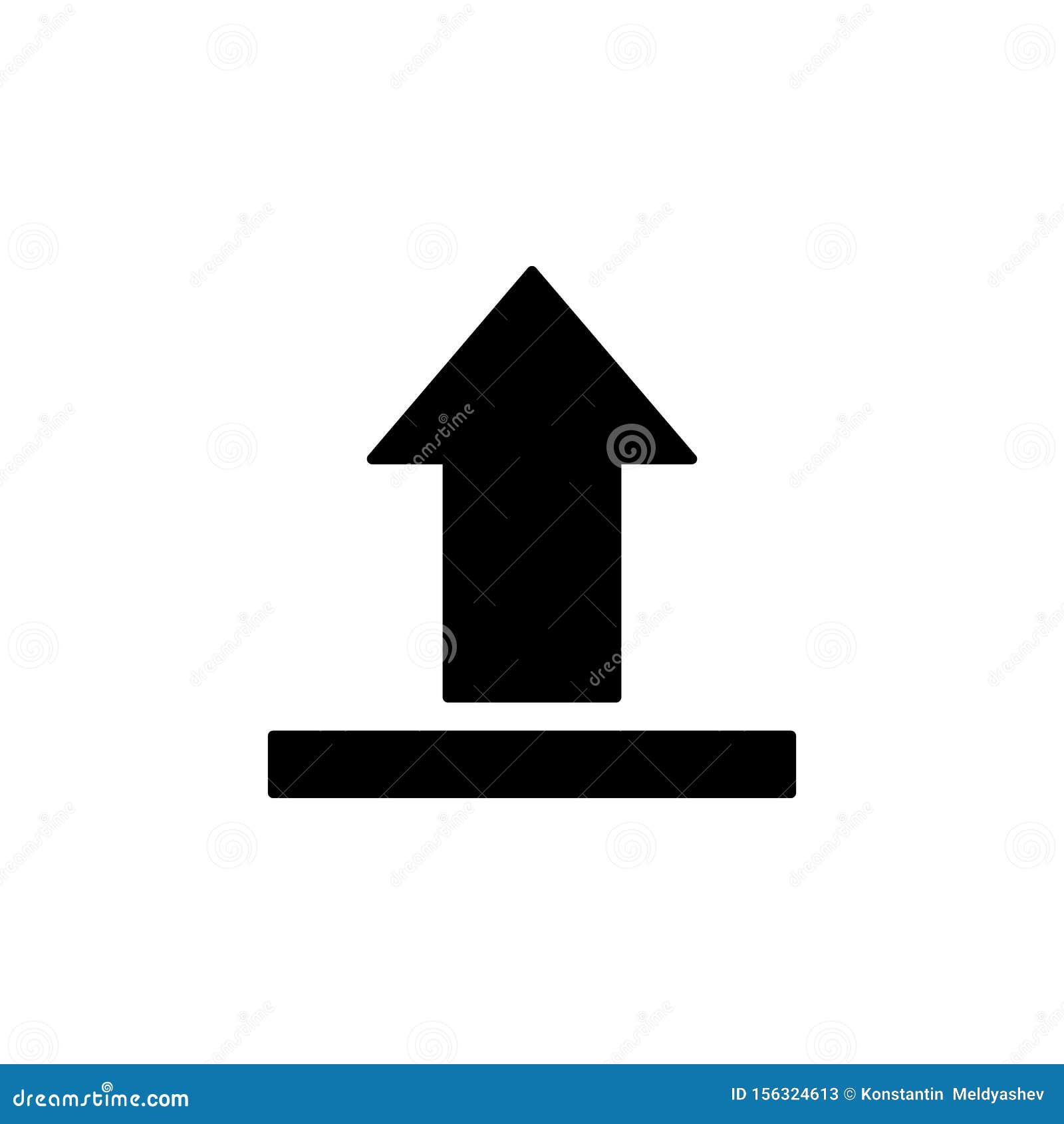 Upload, Arrow Icon. Simple Glyph, Flat Vector of Web Icons for UI and ...
