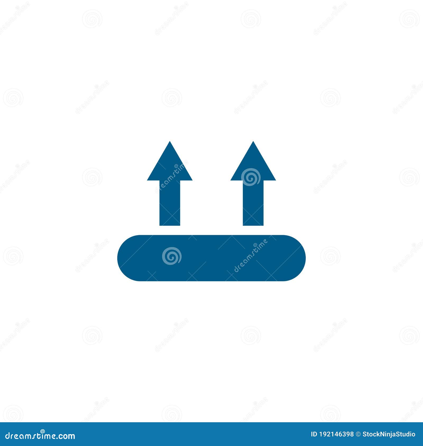 Upload Blue Icon on White Background. Blue Flat Style Vector ...