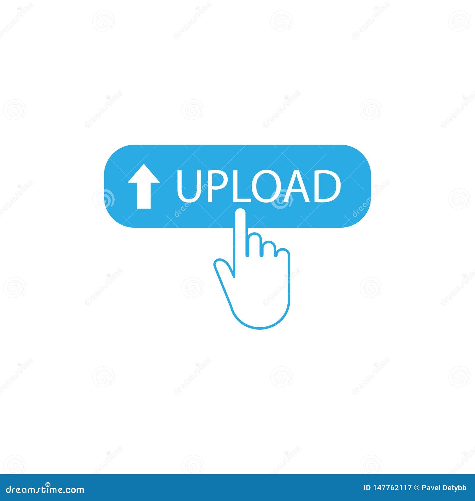 Upload Button, Click, Website Element. Vector Illustration Stock ...