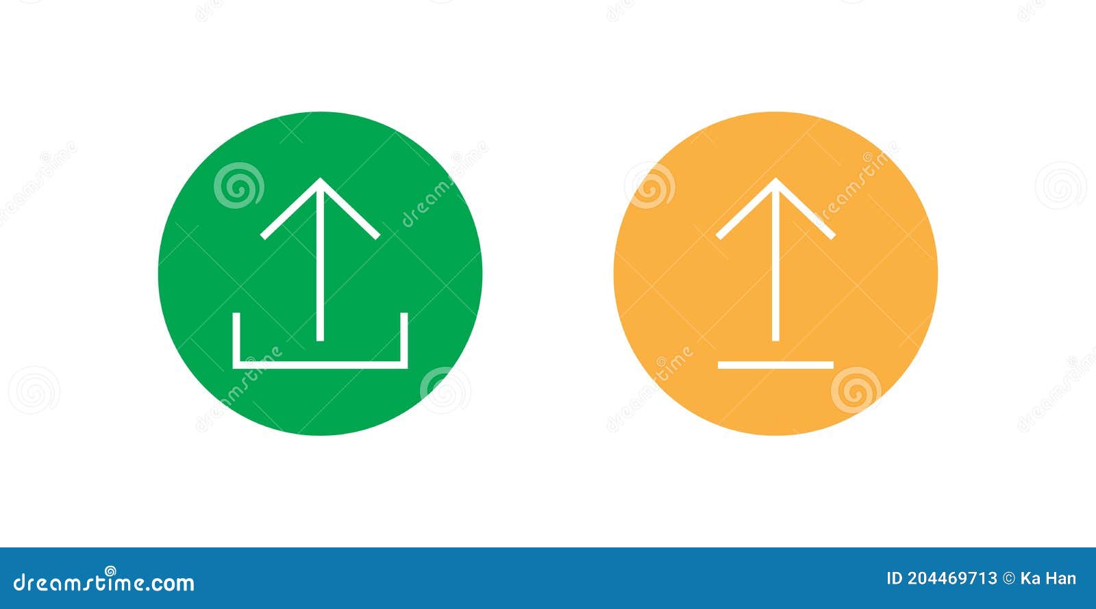 Upload Button Icon Vector in Flat Style Isolated on White Background ...