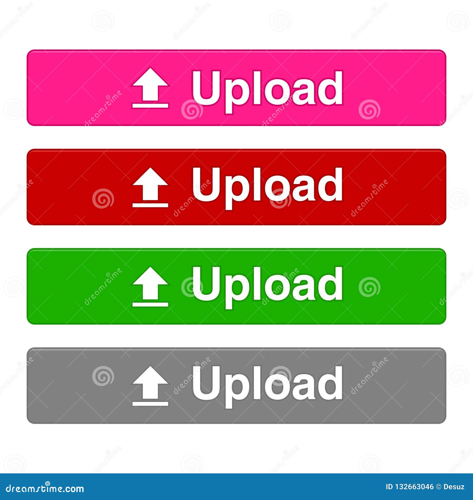 Upload Button Set for Website Design. Vector EPS Format. Stock Vector ...