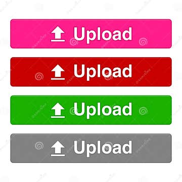 Upload Button Set for Website Design. Vector EPS Format. Stock Vector ...