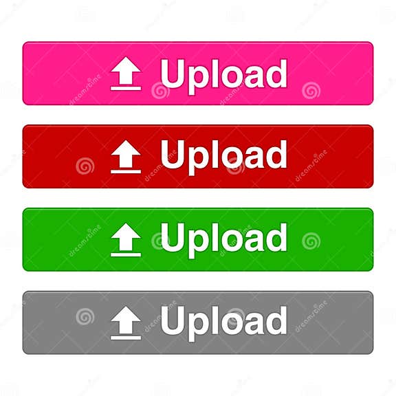 Upload Button Set for Website Design. Vector EPS Format. Stock Vector ...