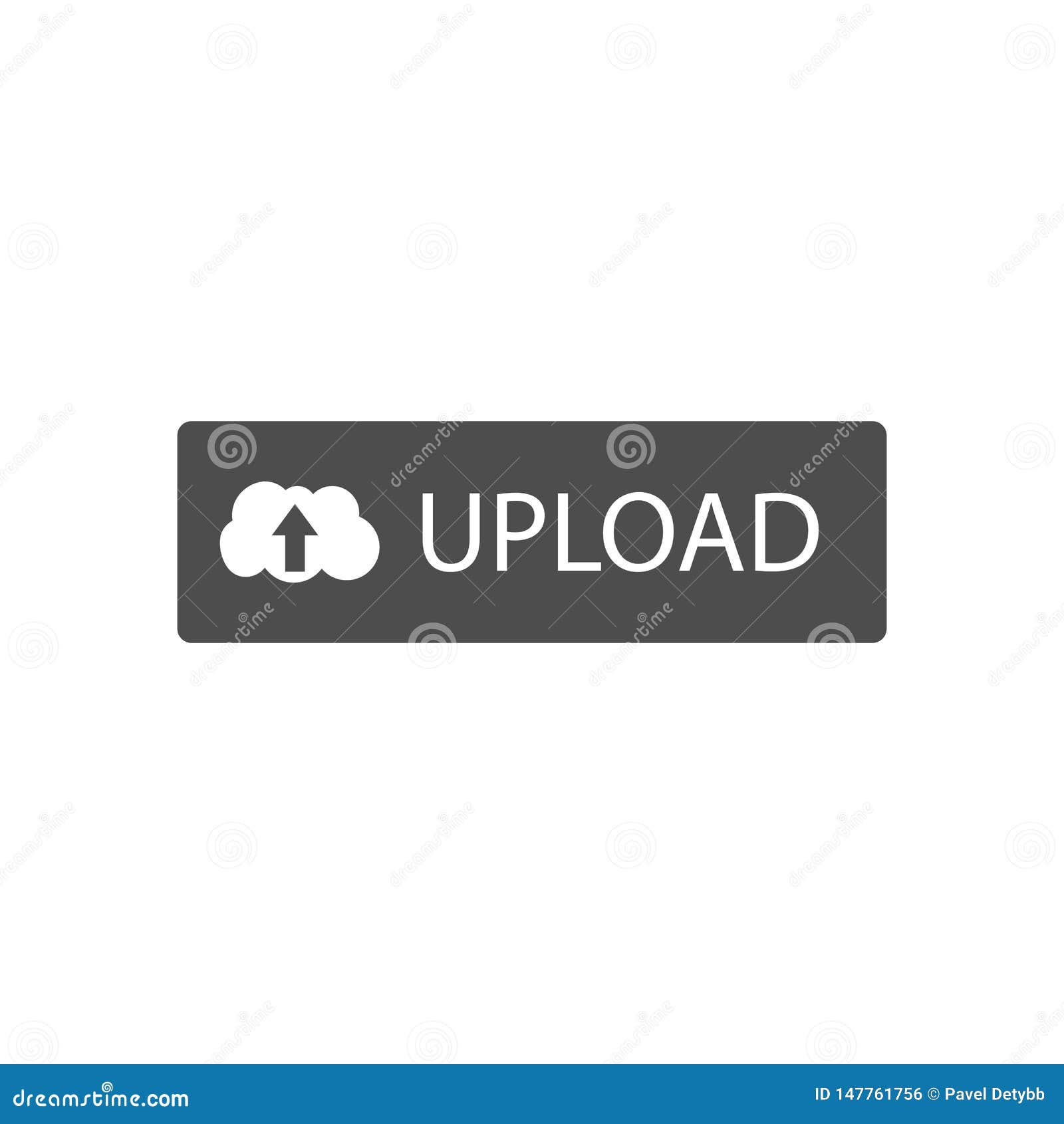 Upload Button Template, Banner. Vector Illustration. Flat Stock ...