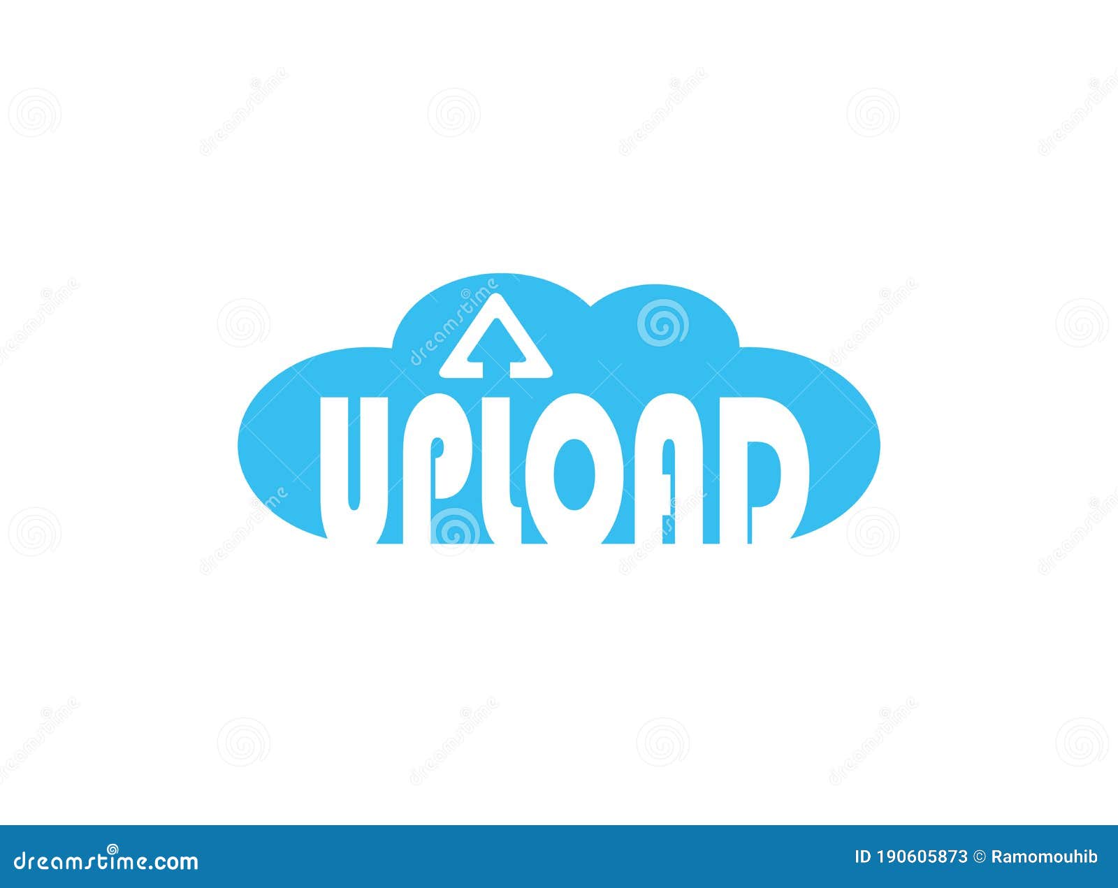 Upload Cloud with Arrow Logo for Data Storage Statistics, Uploading and ...